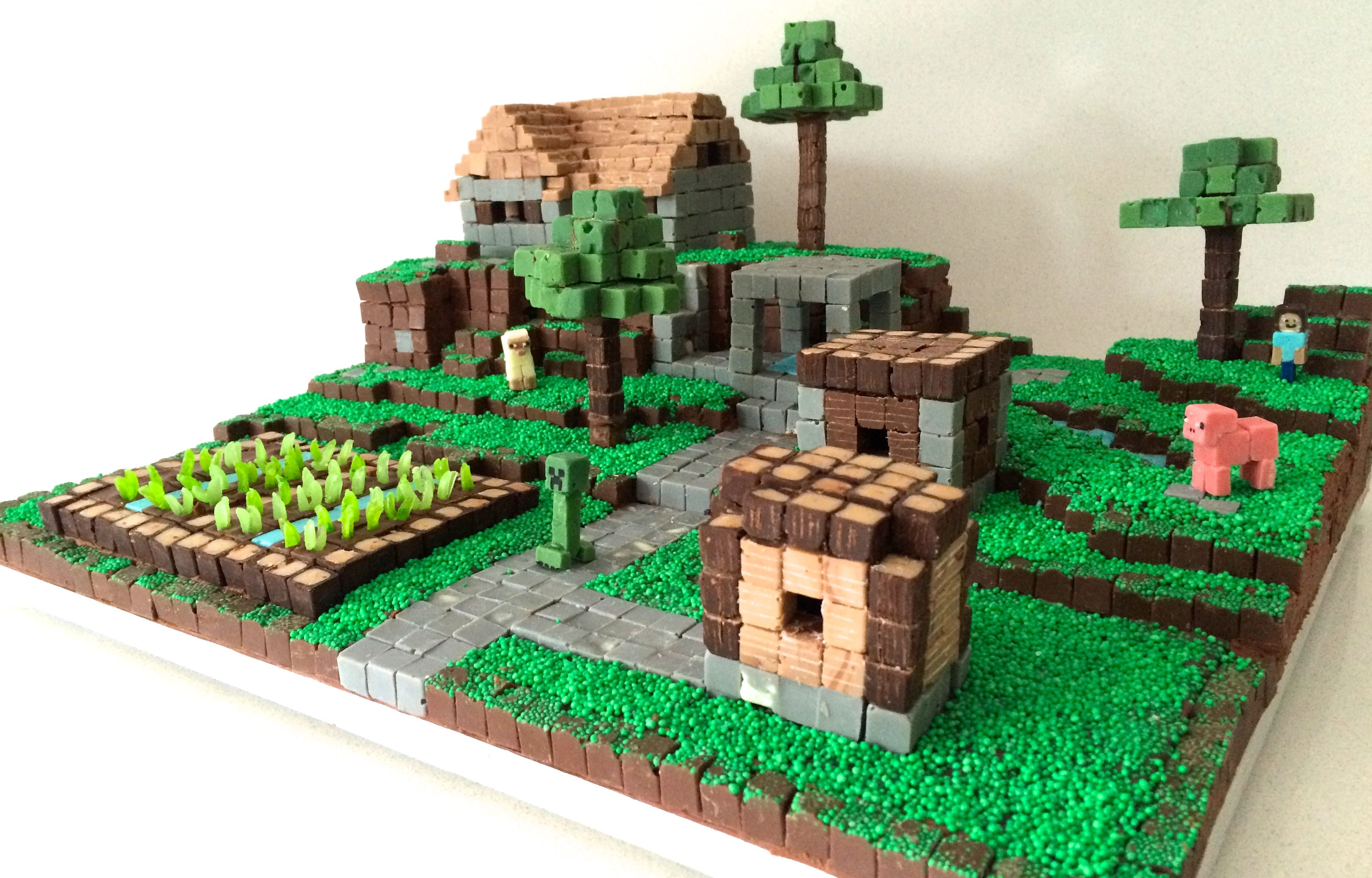 HowToCookThat Cakes Dessert Chocolate Minecraft Cake Template 