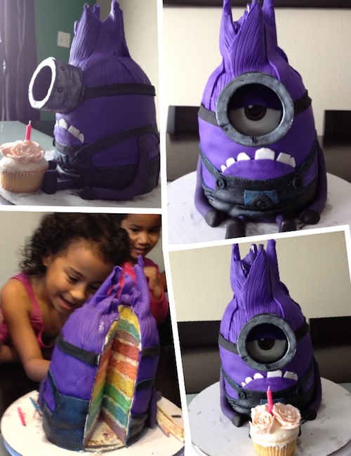 Purple Minion Cake Tutorial