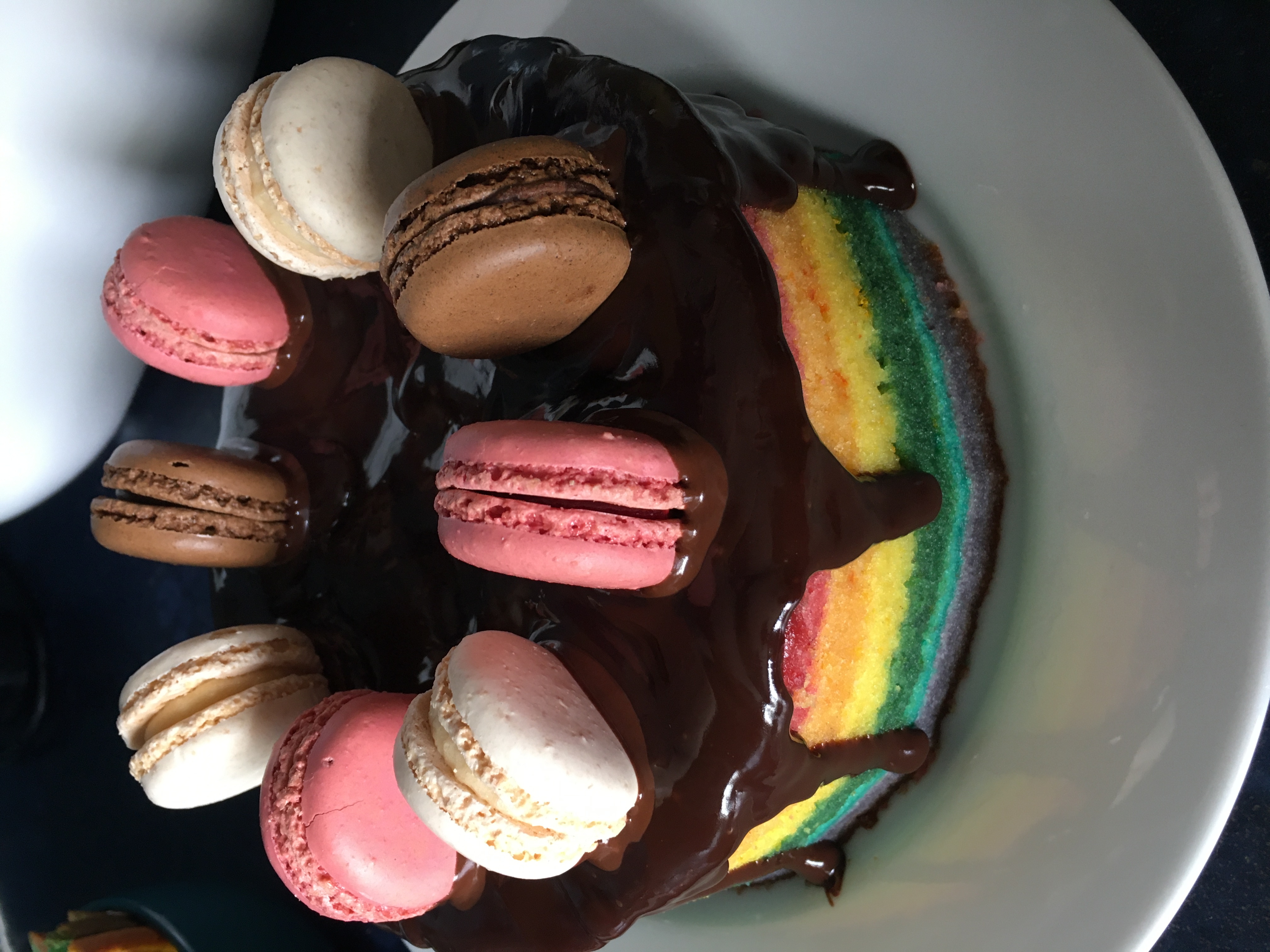 HowToCookThat : Cakes, Dessert & Chocolate | Rainbow Steam Cake Recipe ...