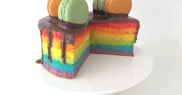 HowToCookThat : Cakes, Dessert & Chocolate | Rainbow Steam Cake Recipe ...